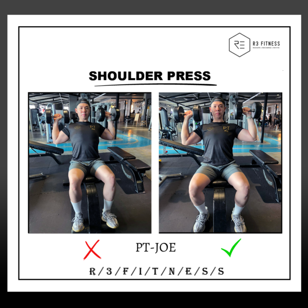 Dos and don'ts shoulder press - R3 Fitness